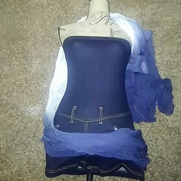 like an angel | Shorts | Spandex Denim Tube Top Shorts Jumper | Poshmark