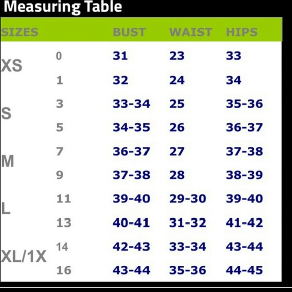 Other | Handy Size Chart For Your Closet Feel Free To Use | Poshmark