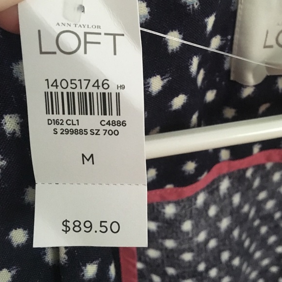 LOFT | Jackets & Coats | Loft Navy Blue Polka Dot Blazer | Poshmark