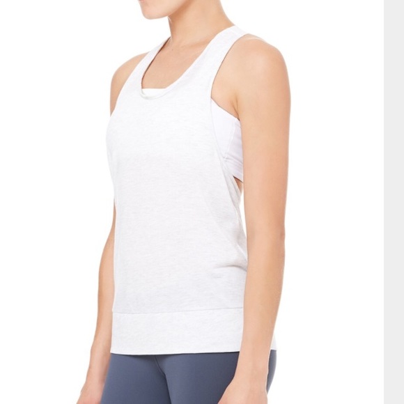 ALO Yoga | Tops | Alo Current Tank White Fleck White | Poshmark