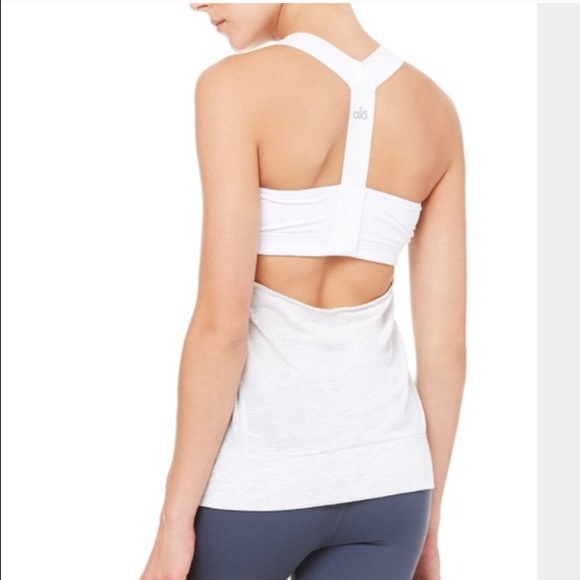 ALO Yoga | Tops | Alo Current Tank White Fleck White | Poshmark