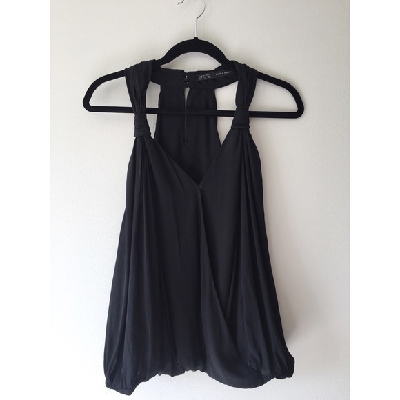 Zara | Tops | Zara Draped Crossover Top | Poshmark