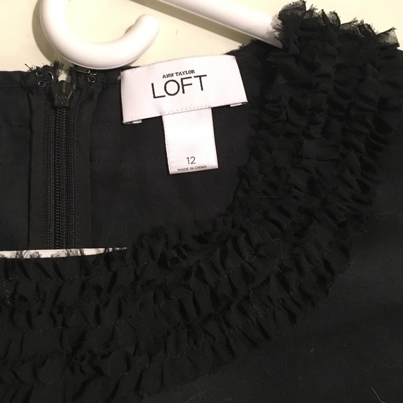 LOFT | Dresses | Zipper Back Black Loft Shift Dress Like New | Poshmark