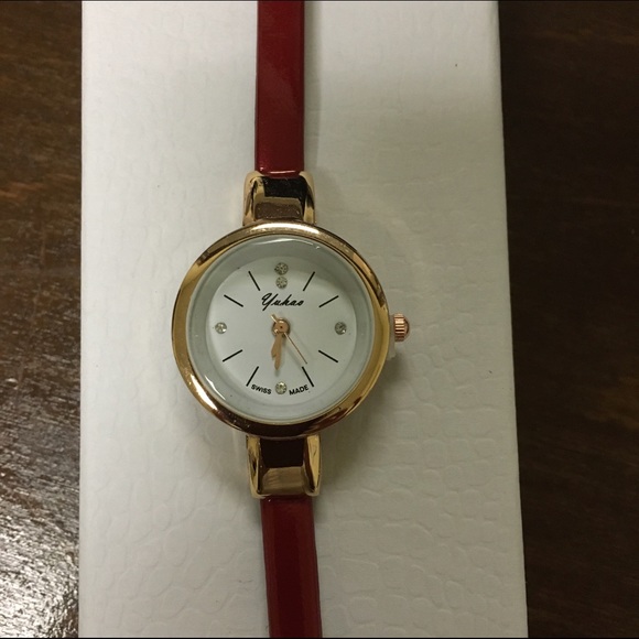 Accessories | Red Quartz Watch | Poshmark