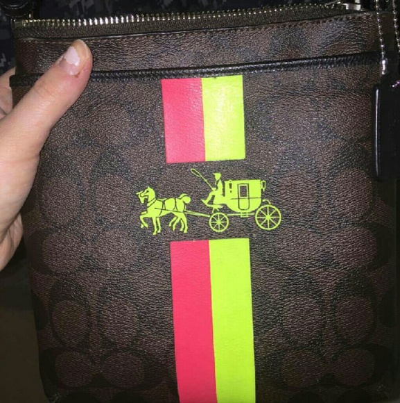 Coach | Bags | Limited Edition Coach Neon Strip Crossbody | Poshmark