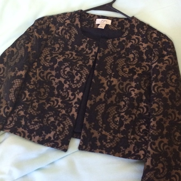 LOFT | Jackets & Coats | Formal Ann Taylor Gold Black Paisley Jacket | Poshmark