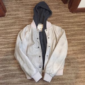 29% off PacSun Jackets & Blazers - Brown faux leather hooded jacket ...