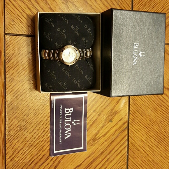 Bulova | Accessories | Bulova Watch Blue Face Swarvosky Crystals | Poshmark