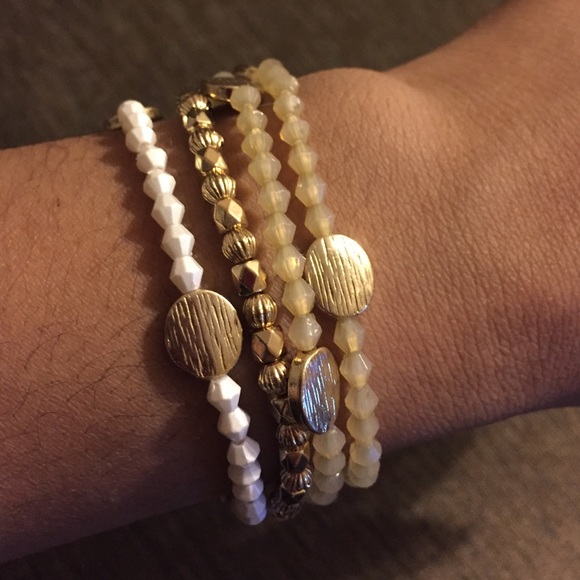 Charming Charlie | Jewelry | Beaded Stretch Bracelet Set | Poshmark