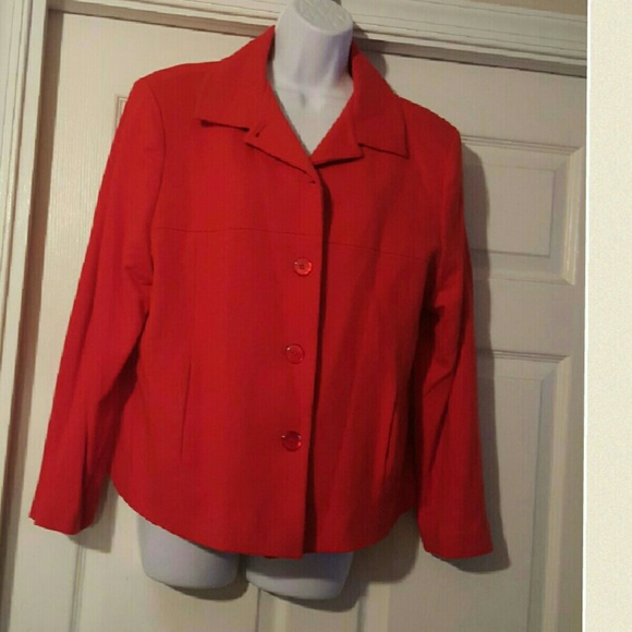 Bleyle | Jackets & Coats | Beautiful Red Button Shirt Dress Blazer ...