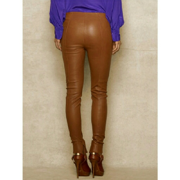 Ralph Lauren | Pants & Jumpsuits | Ralph Lauren Blue Label Brown Stretch Leather Pant | Poshmark