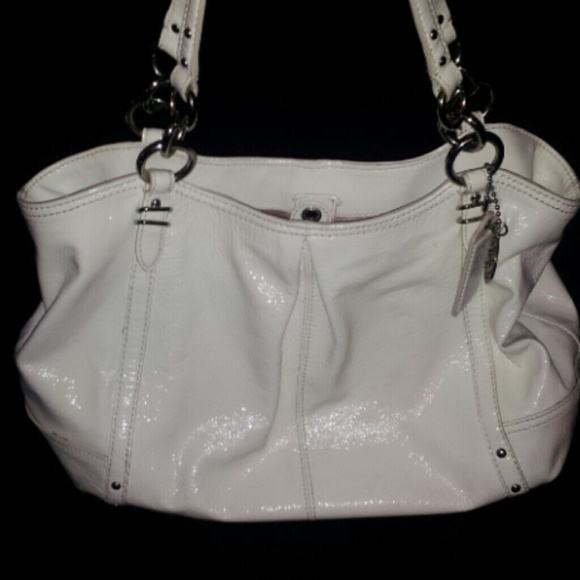 Coach | Bags | Coach White Leather Tote | Poshmark