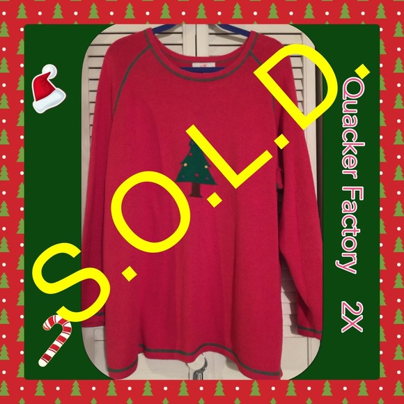Quacker Factory | Sweaters | Quacker Factory Sweater Red Wtreesize 2x ...