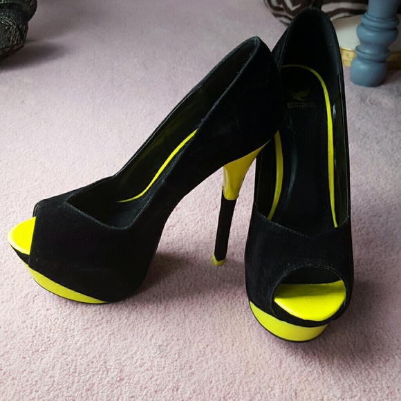 Shoes | New Black Yellow Platforms | Poshmark
