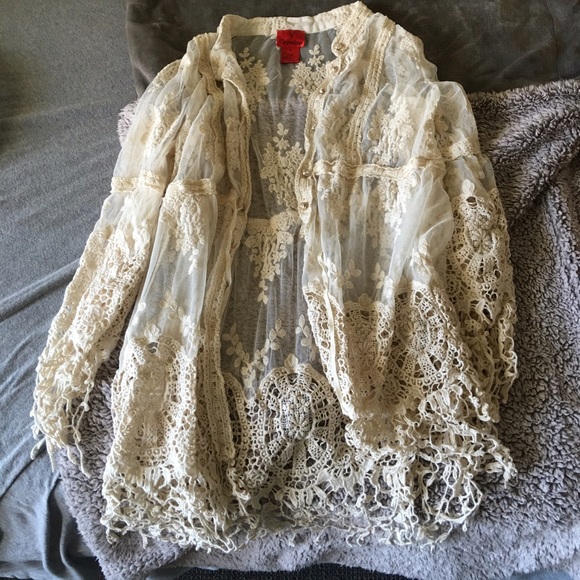 Cristina | Jackets & Coats | Sheer Lace Cover Up | Poshmark