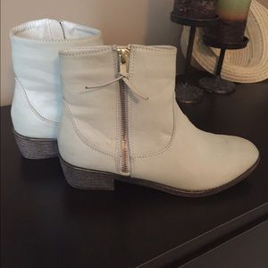 cream colored ankle boots on Poshmark