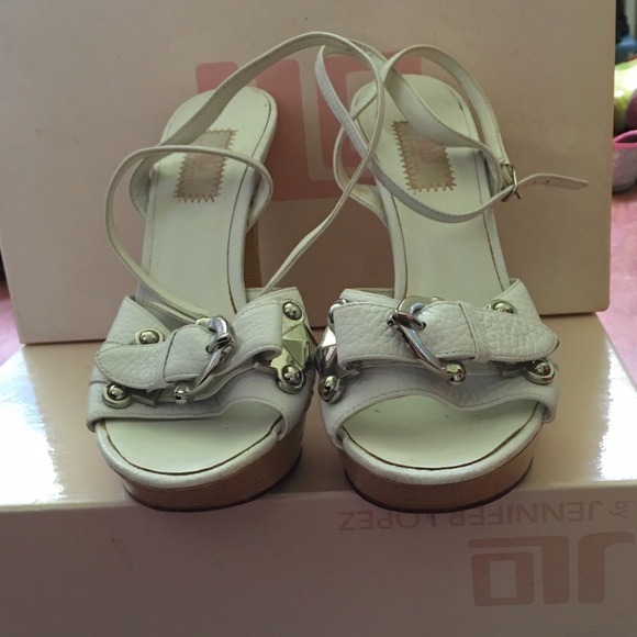 Jennifer Lopez | Shoes | Jlo By Jennifer Lopez White Leather Heels ...
