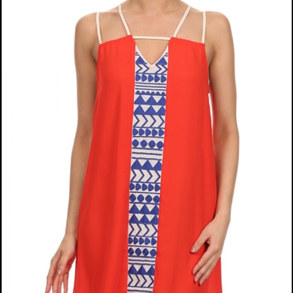 THML | Dresses | Thml Bright Coral Dress | Poshmark