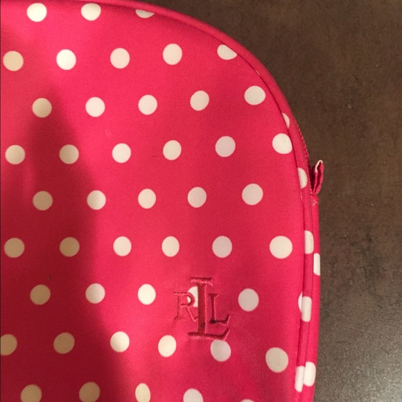 Ralph Lauren | Bags | Hot Pink With White Polka Dot Make Up Bag | Poshmark