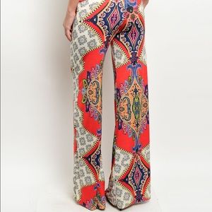 Pants & Jumpsuits | Multi Print Palazzo Pants New | Poshmark