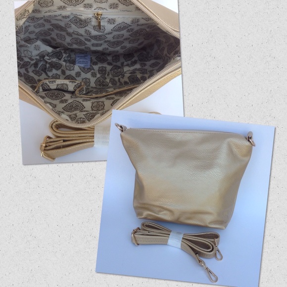 Mia K. Farrow | Bags | Mfk Gold 2 In One Handbag | Poshmark