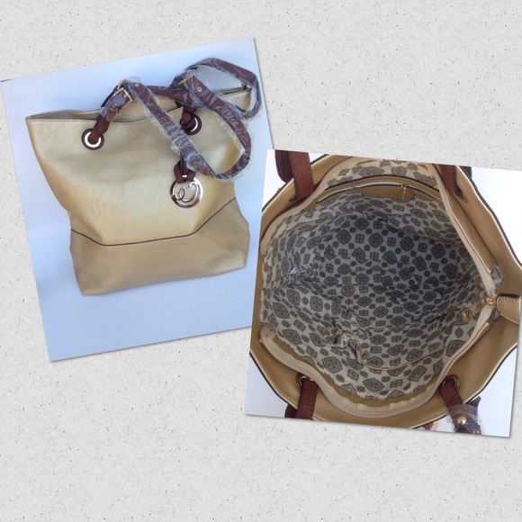 Mia K. Farrow | Bags | Mfk Gold 2 In One Handbag | Poshmark