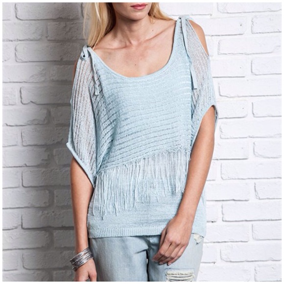 Umgee | Tops | Ice Blue Sweater Tank | Poshmark