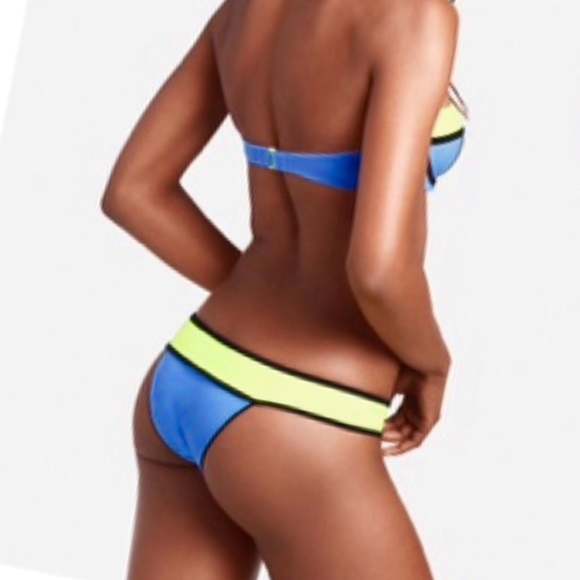 Victorias Secret Swim Hp Victorias Secret Flirt Bandeau Neonblue