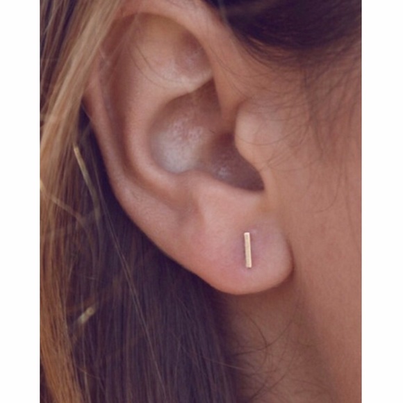 Jewelry | Mini Bar Earring Gold | Poshmark
