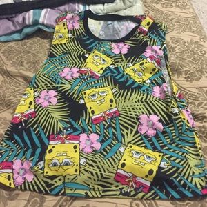 Tops | Spongebob Hawaiian Tank Top | Poshmark