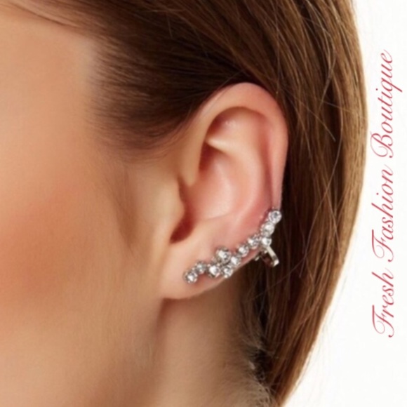 T&J Designs | Jewelry | Tj Stud Clusters Ear Cuff | Poshmark