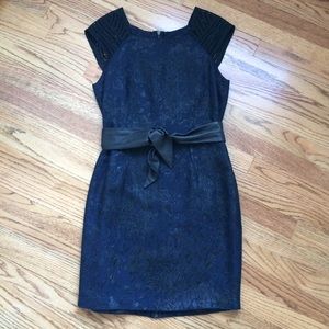 Yigal Azrouel | Dresses | Yigal Azrouel Navy Embossed Sheath Dress ...