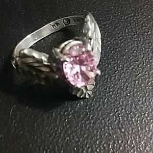 Jewelry | Vintage Sterling Silver Ring With Pink Ice | Poshmark