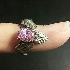 Jewelry | Vintage Sterling Silver Ring With Pink Ice | Poshmark