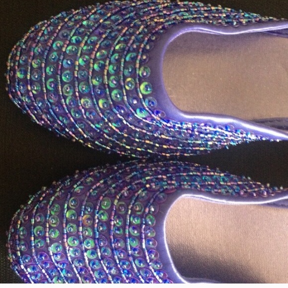 Shoes | Amethyst Sequined Mules | Poshmark