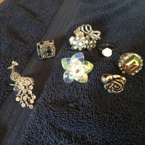 Costume | Jewelry | 7 Costume Rings Lots Of Big And Fun | Poshmark