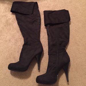 construction high heel boots on Poshmark