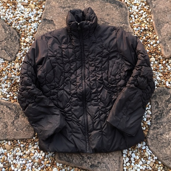 Nine West | Jackets & Coats | Nine West Chocolate Brown Down Puffer ...