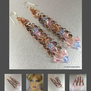 Lexi Butler Designs | Jewelry | Pink And Blue Crystal Chainmaille ...
