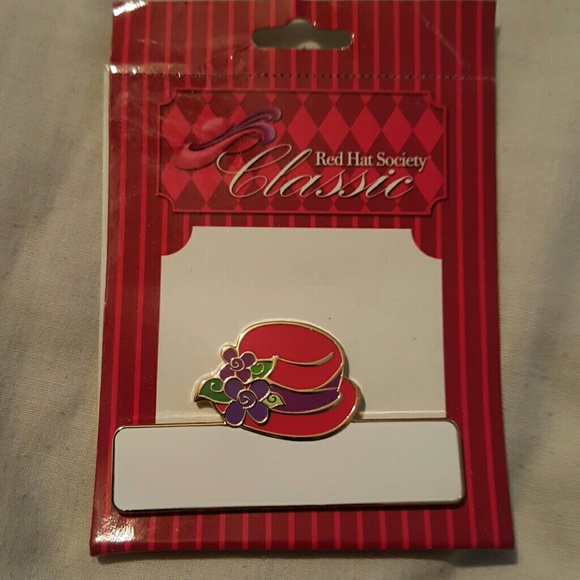 Red Hat Society | Jewelry | Red Hat Society Name Tag Pin W A Magnet ...