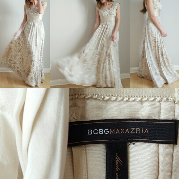 59% off BCBG Dresses & Skirts - {BCBG} Long Chiffon Silk Flowy Evening ...