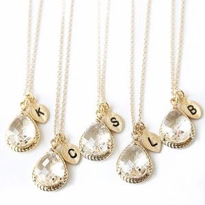 Jennifer's Chic Boutique | Jewelry | Crystal Initial Necklaces | Poshmark