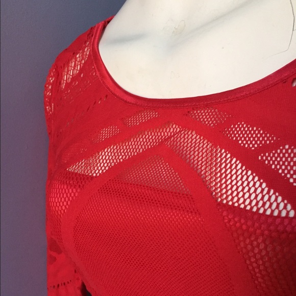 Dresses | Sexy Sheer Red Lace Dress | Poshmark