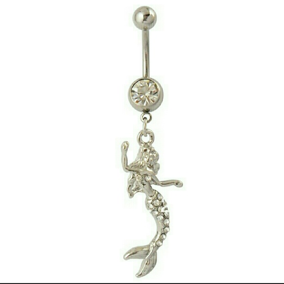 Jewelry | Hanging Rhinestone Mermaid Belly Button Ring | Poshmark