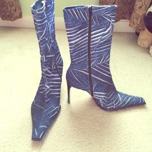 Shoes | Cute Blue Italian Heeled Boots | Poshmark