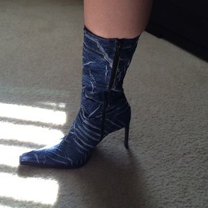 Shoes | Cute Blue Italian Heeled Boots | Poshmark