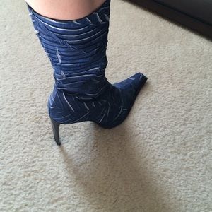 Shoes | Cute Blue Italian Heeled Boots | Poshmark