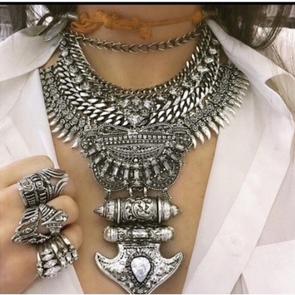 Jewelry | Vintage Silver Chunky Necklace | Poshmark