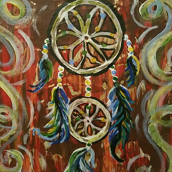Other | Abstract Dream Catcher Painting | Poshmark