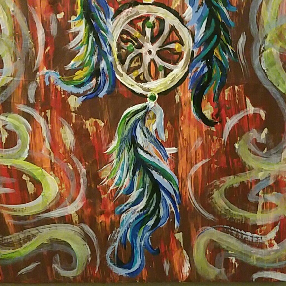 Other | Abstract Dream Catcher Painting | Poshmark